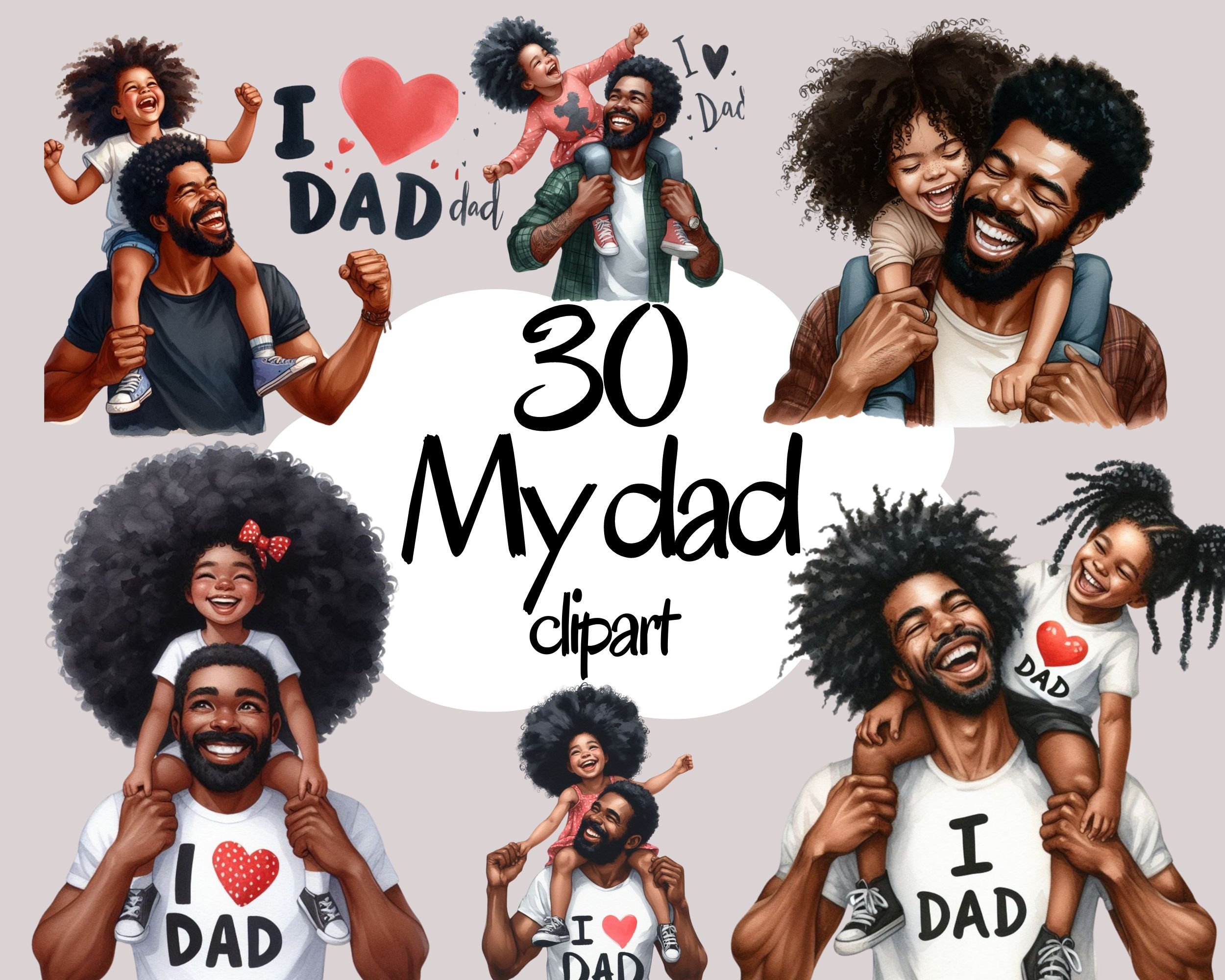 Father's Day Clipart, My Dad, Father and Child, Family Clipart, Dad ...