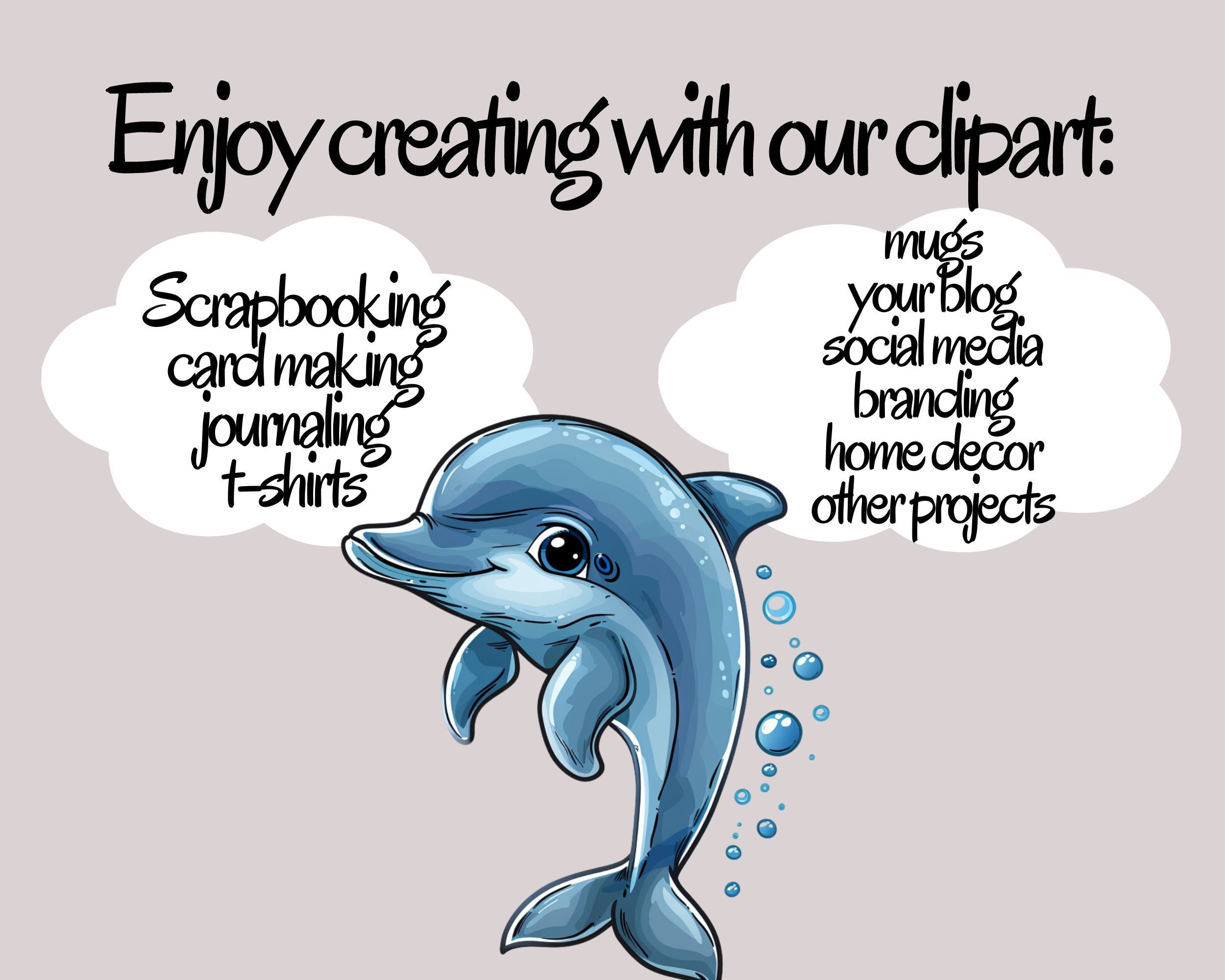 Watercolor Sea Dolphin Clipart, Cute Dolphin Ocean Animals PNG ...