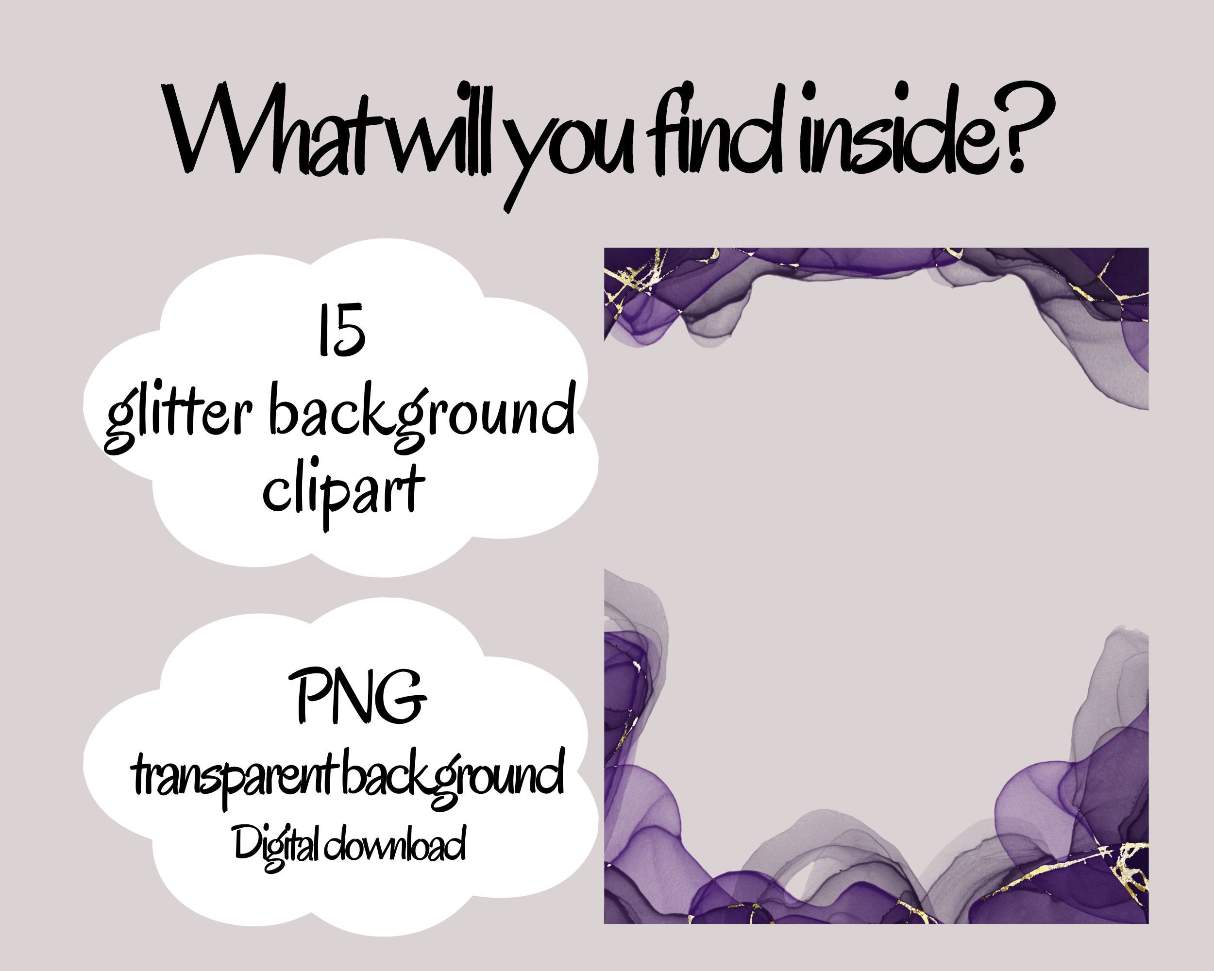 15 Background Borders and Frames Clipart Bundle Glitter, Transparent ...