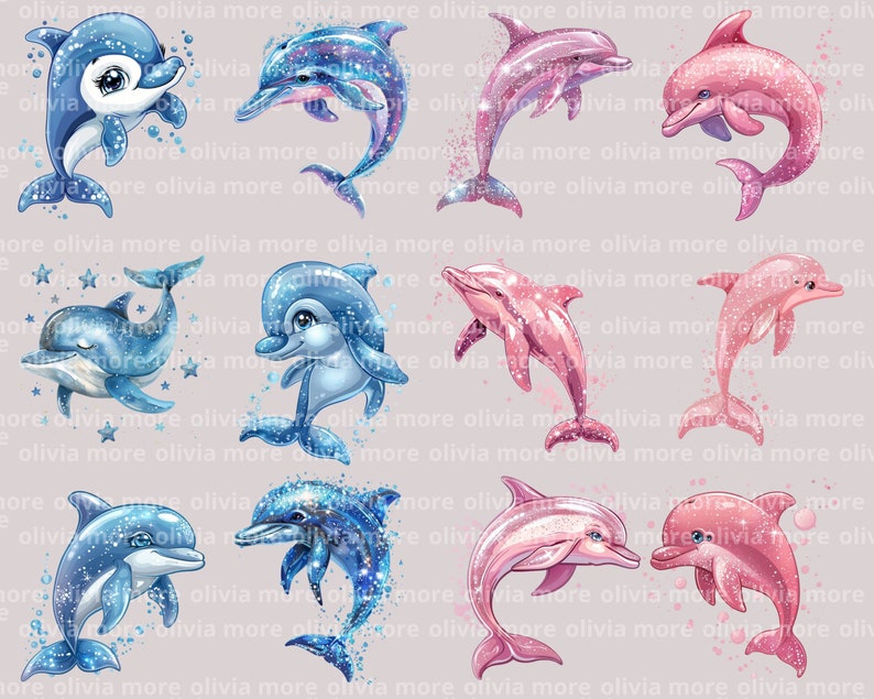 Watercolor Sea Dolphin Clipart, Cute Dolphin Ocean Animals PNG ...