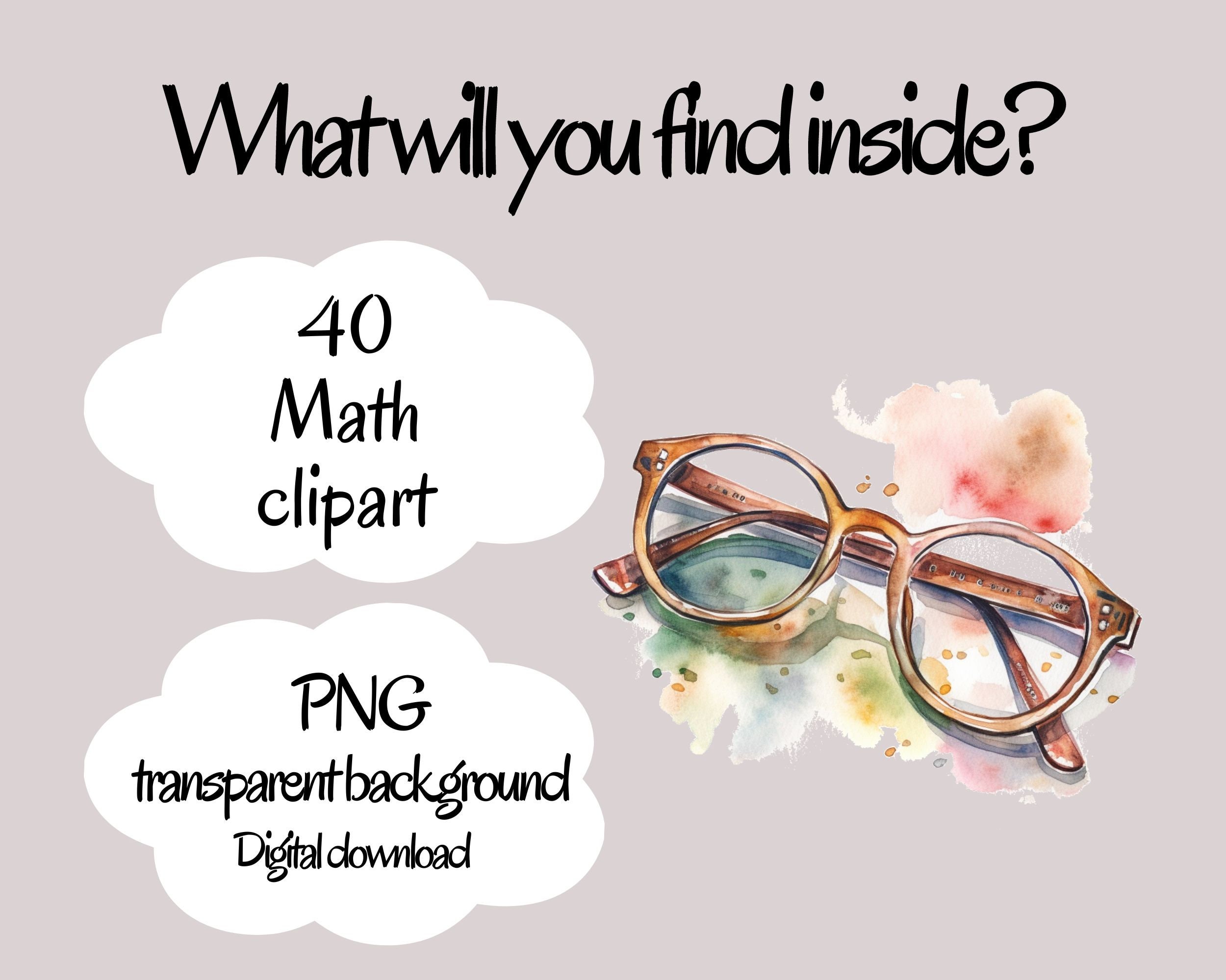 Watercolor School Math Class Clipart Teacher Clipart, Math Clipart ...