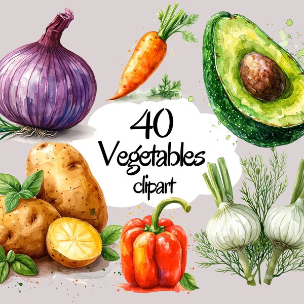Vegetable Clipart - Etsy