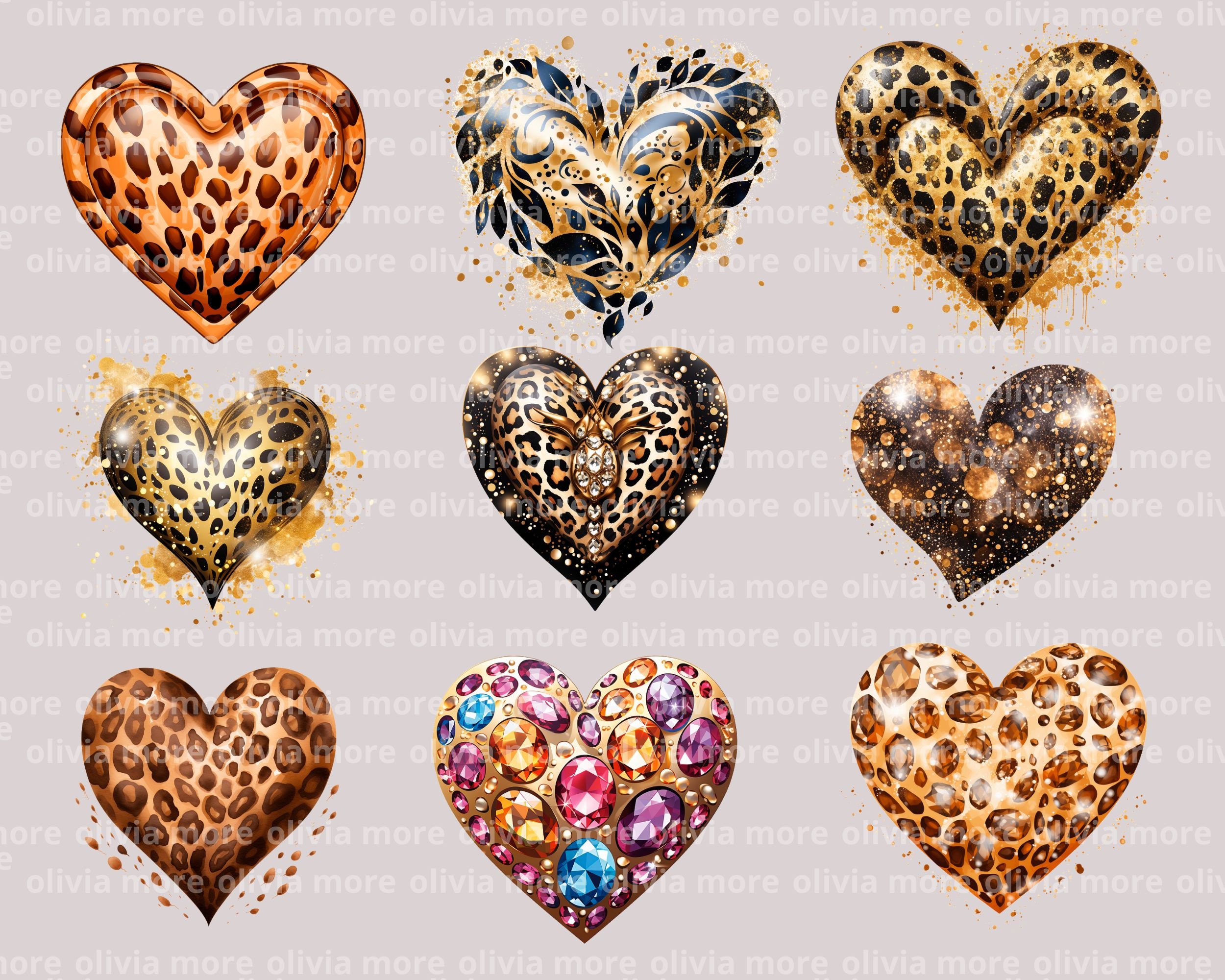 Leopard Heart PNG, Cheetah Heart Svg Png, Valentine's Day Heart Svg Png ...