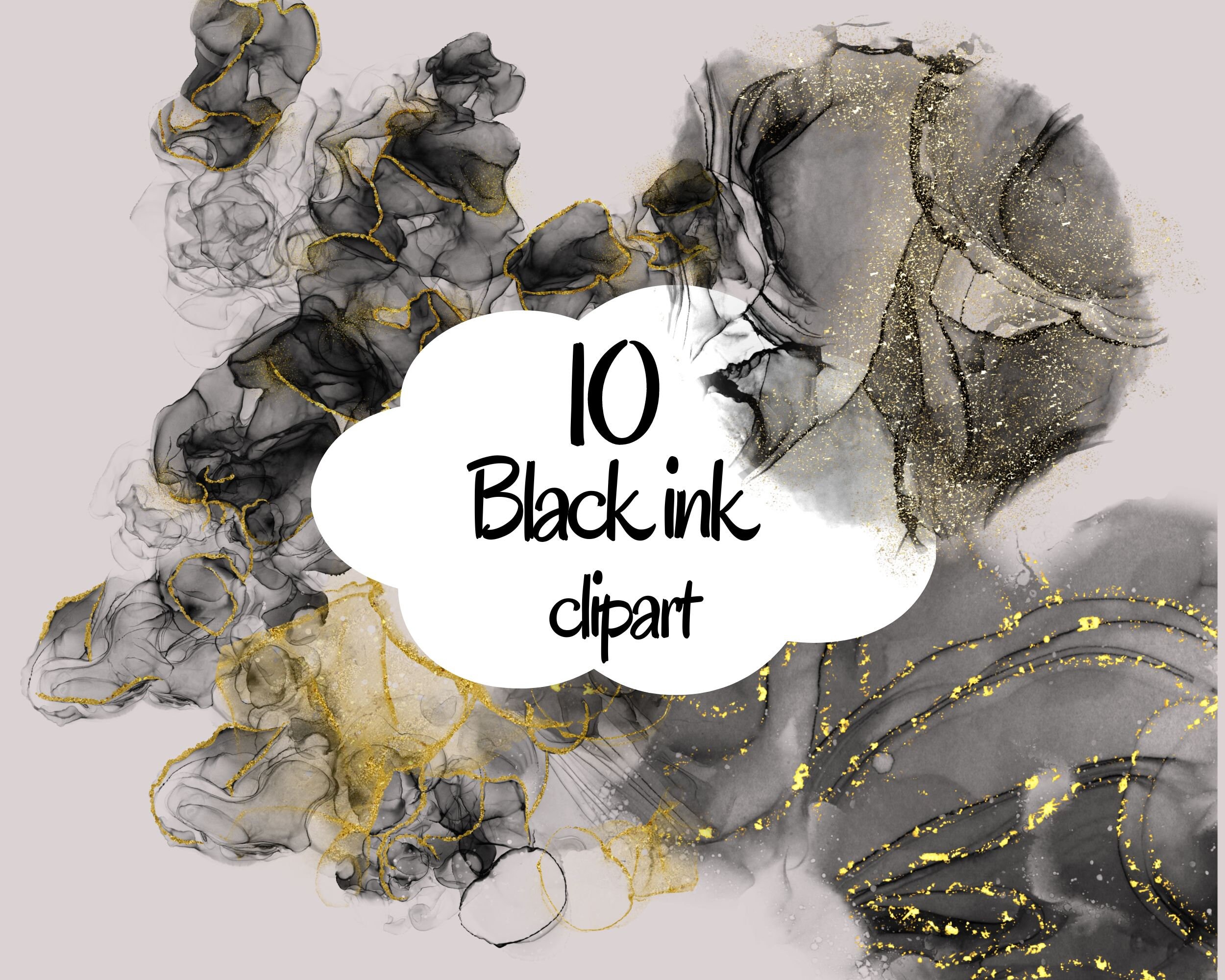 10 Color Background PNG, Harmony of Colors Black and Gold,splatter ...