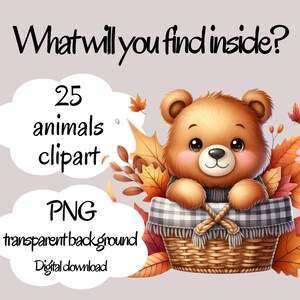Autumn Animals Clipart Fall Animals Clipart, Cute Pumpkin Clipart ...
