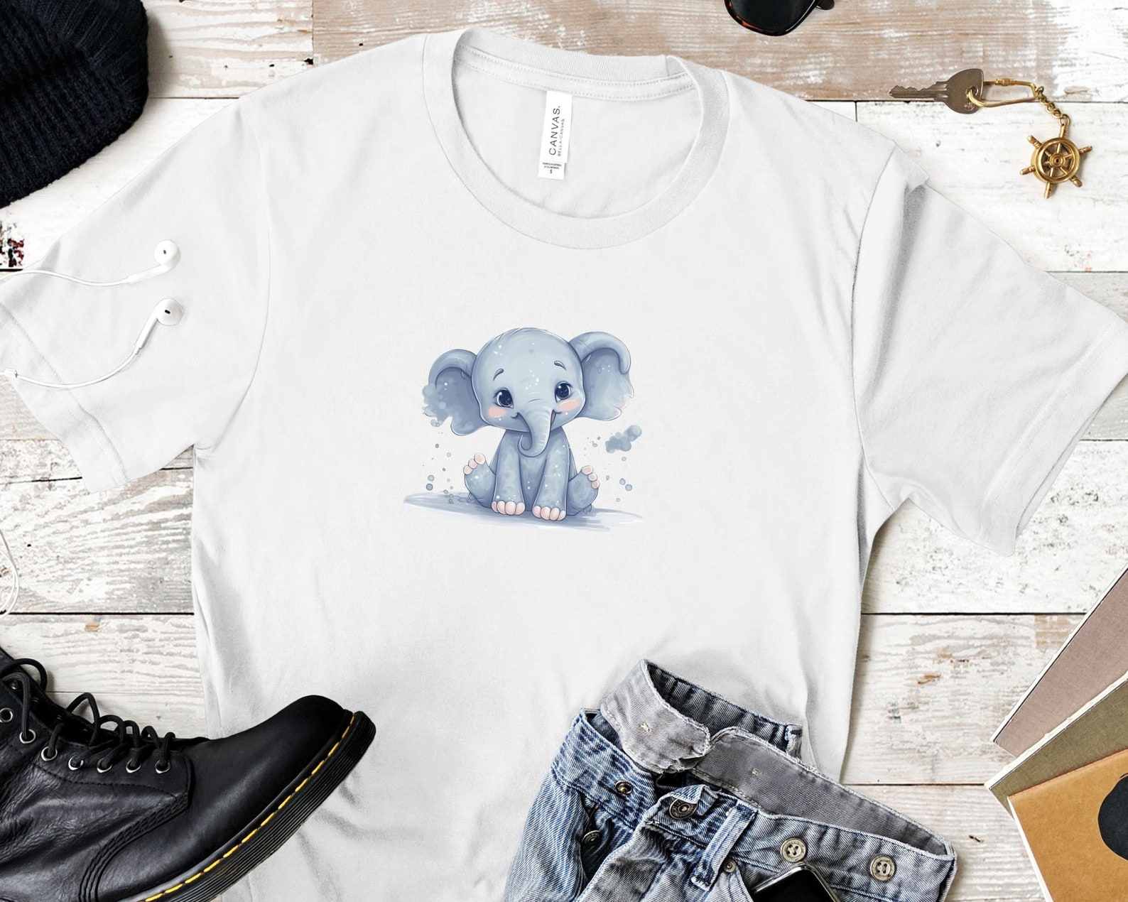 Watercolor Elephant Clipart, Elephant PNG, Jungle Animal Clipart ...