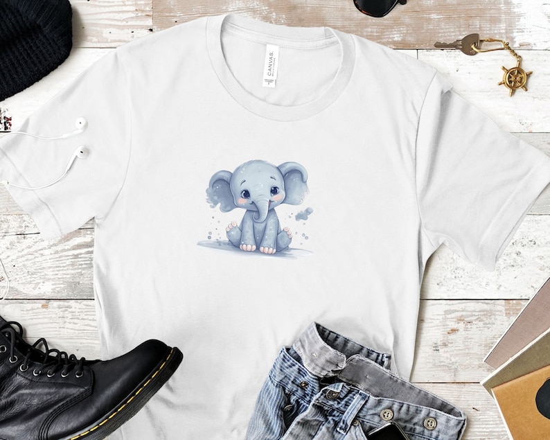 Watercolor Elephant Clipart, Elephant PNG, Jungle Animal Clipart ...