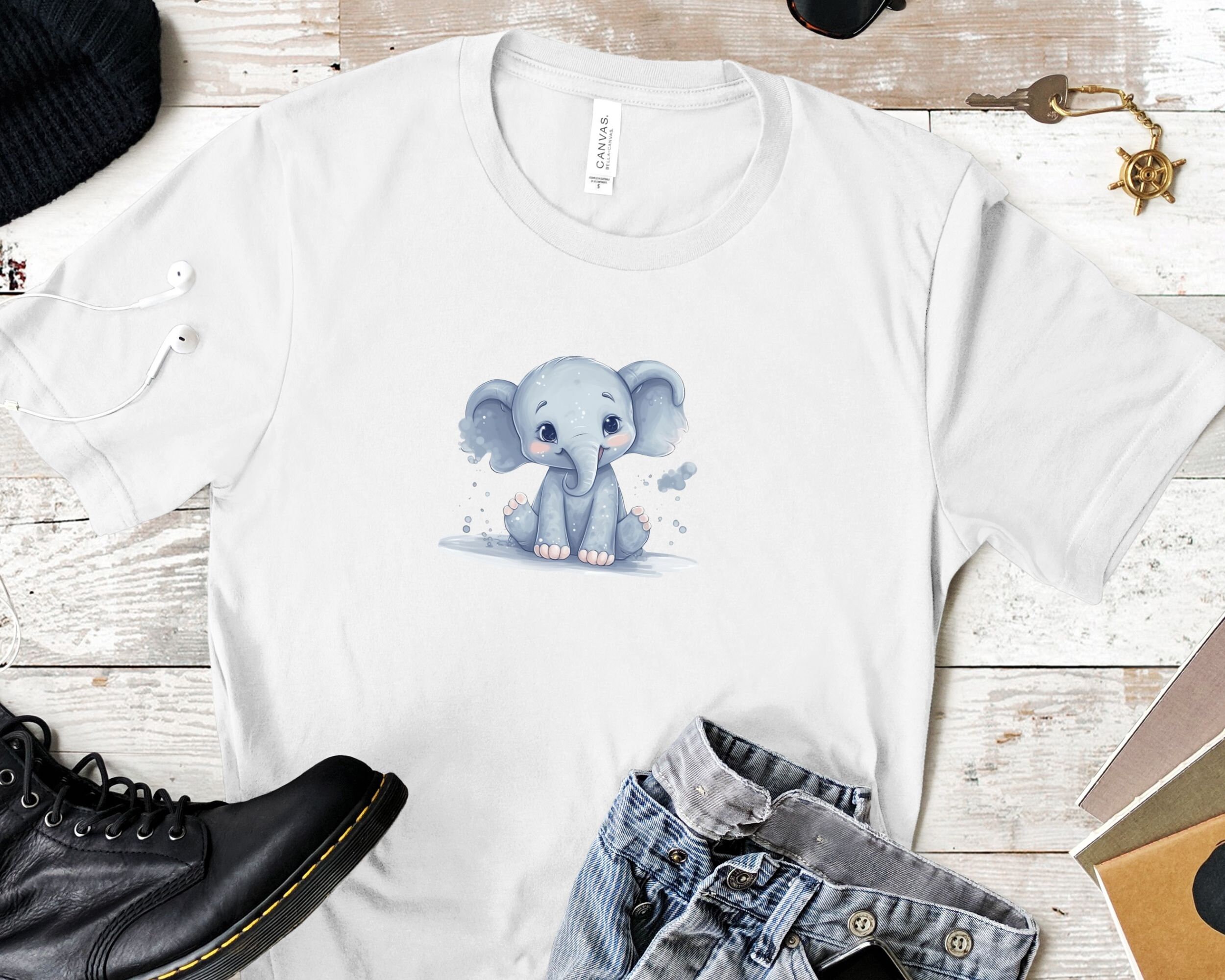 Watercolor Elephant Clipart, Elephant PNG, Jungle Animal Clipart ...