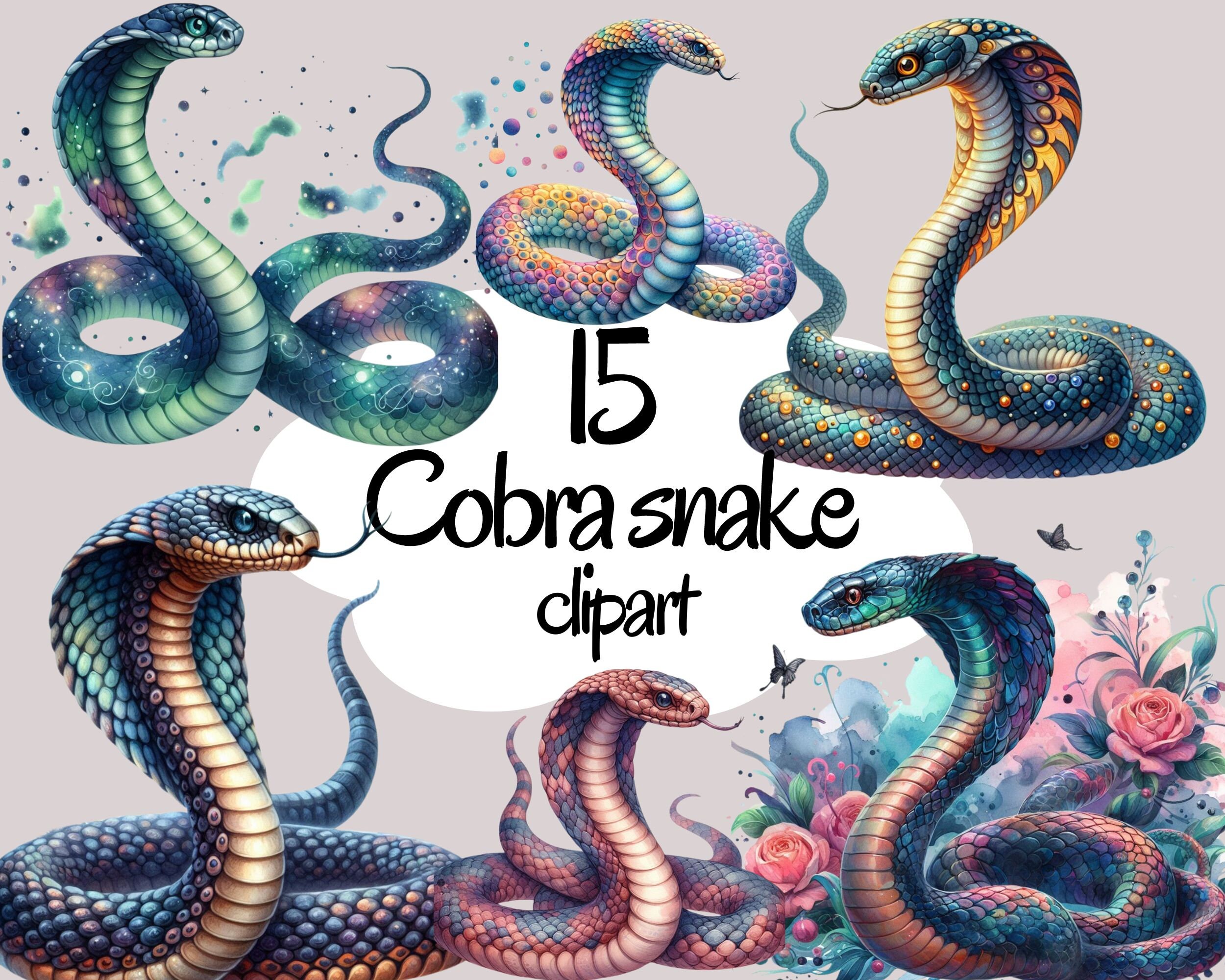 Cobra Snake Clipart Watercolor Snake Clipart Snake Png Cute Snake ...