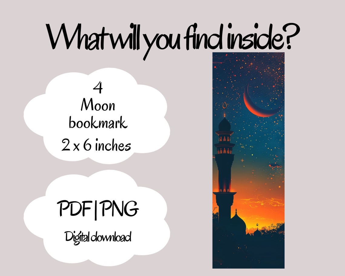 Printable Bookmarks, Moon Bookmark, Reading Book, Book Lover Gift ...
