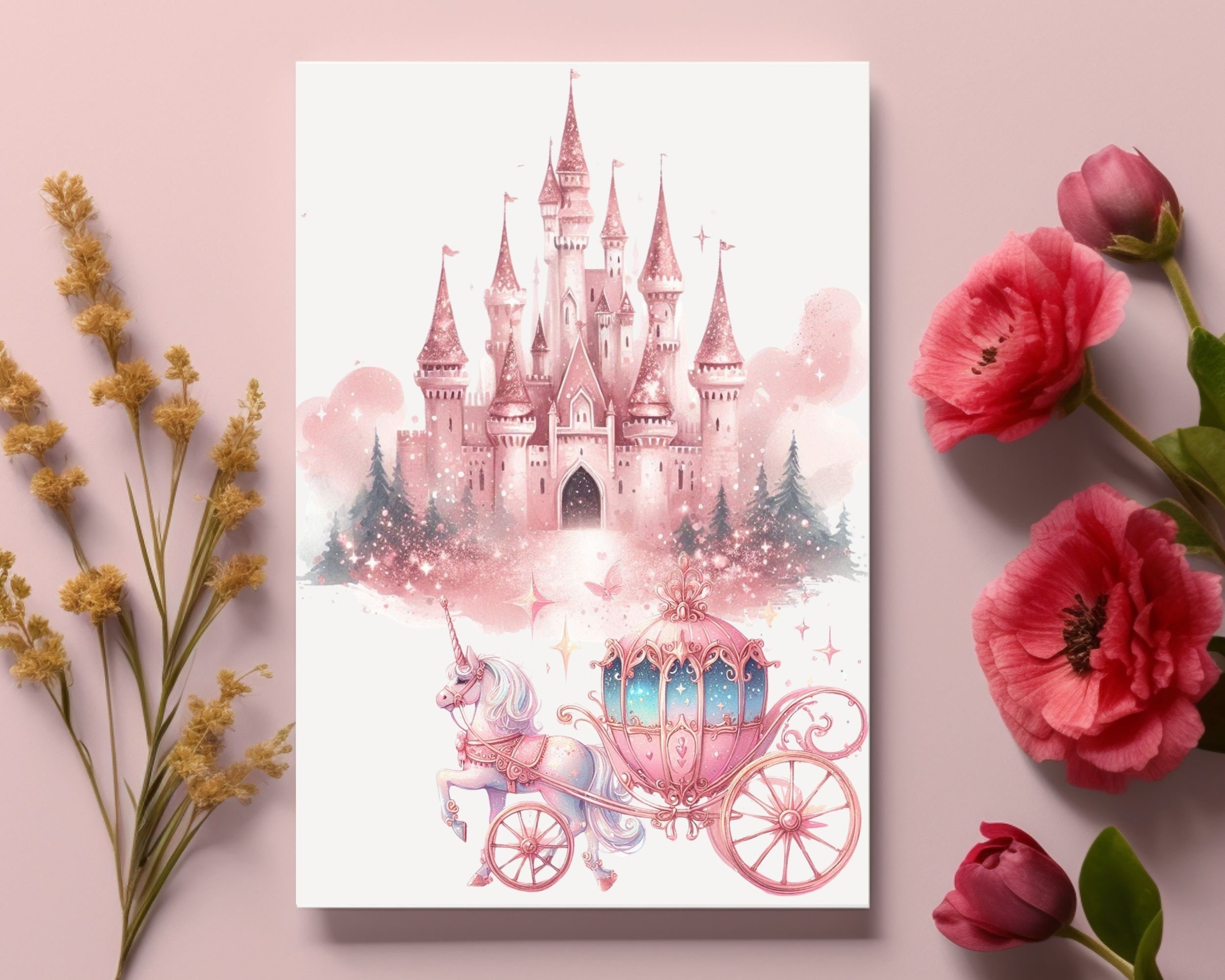 Watercolor Pink Princess Clipart, Little Princess Clipart, Fairytale ...