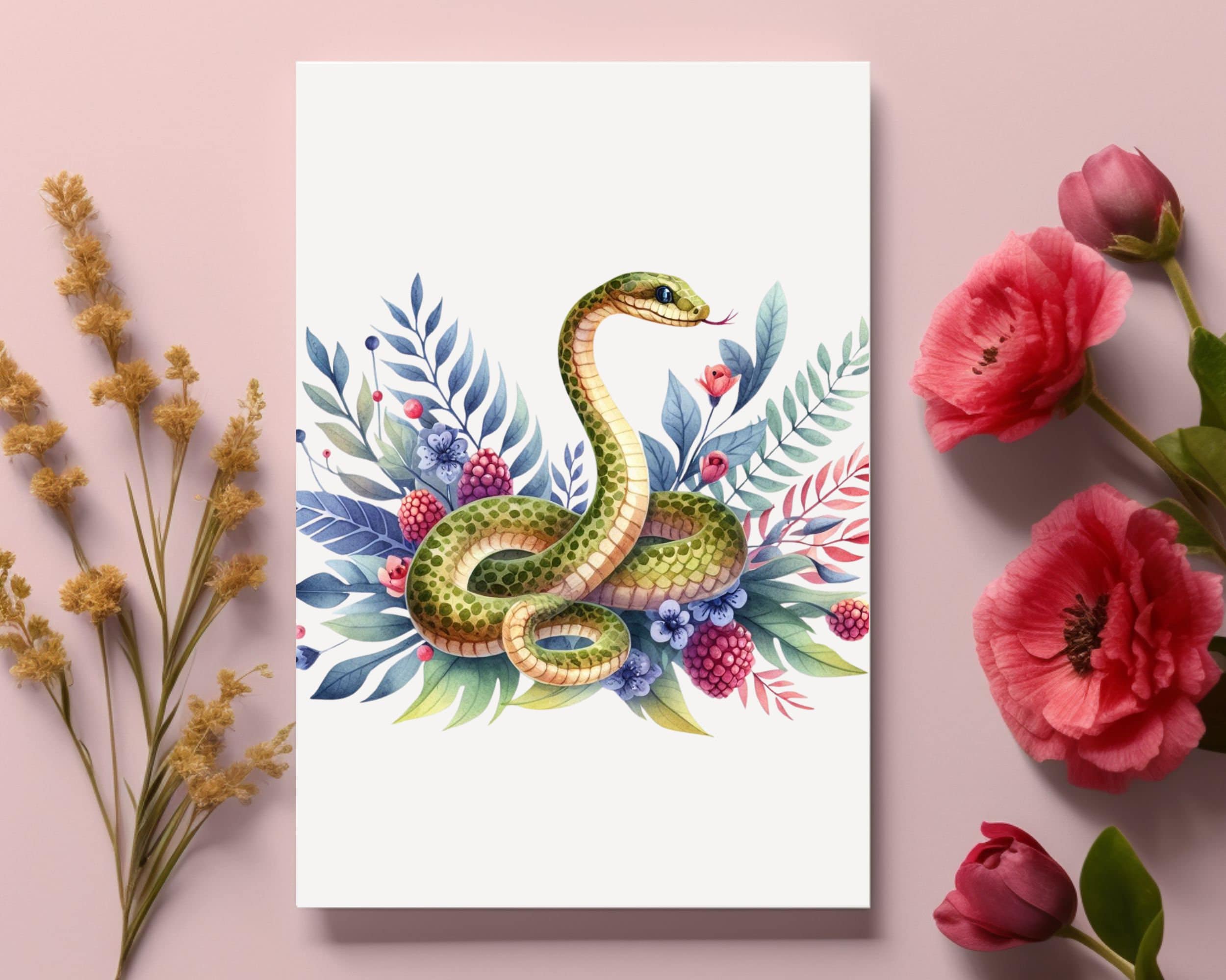Snake Clipart Watercolor Snake Clipart Snake Png Cute Snake Clipart ...