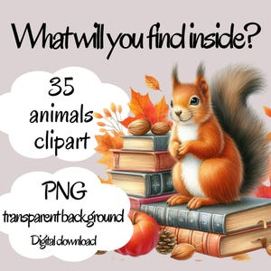 Autumn Animals Clipart Fall Animals Clipart, Cute Pumpkin Clipart ...