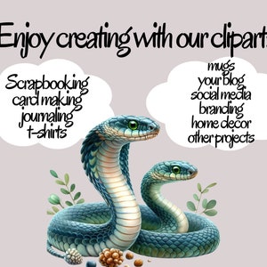 Cobra Snake Clipart Watercolor Snake Clipart Snake Png Cute Snake ...