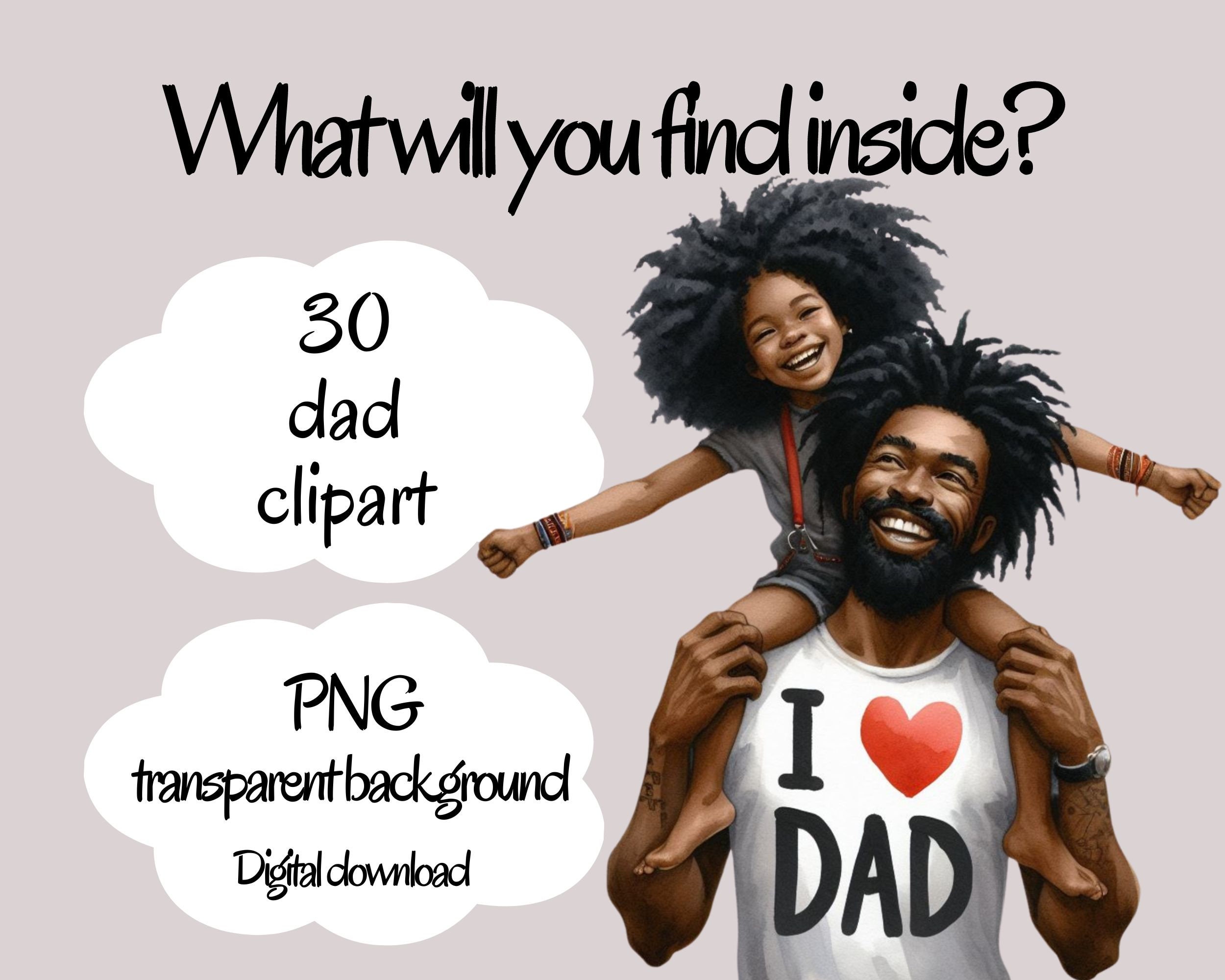 Father's Day Clipart, My Dad, Father and Child, Family Clipart, Dad ...