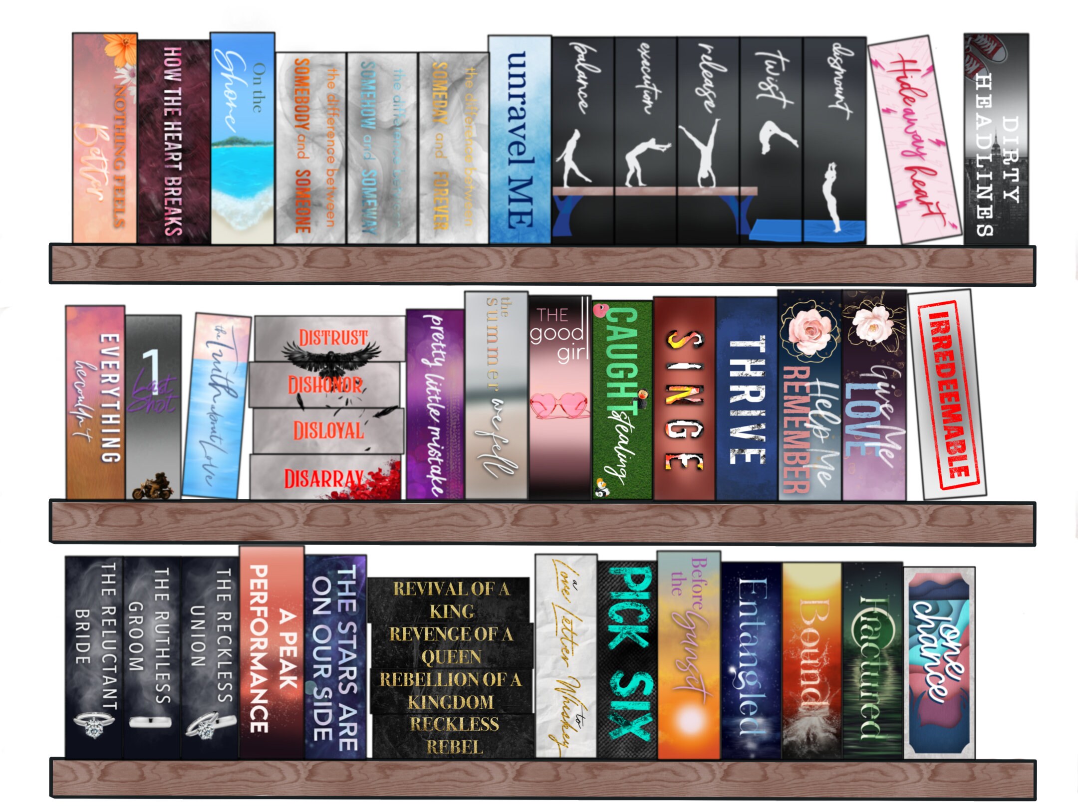 Book Tracker | Procreate | Digital Download | Digital Bookshelf ...