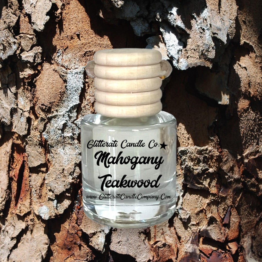 Mahogany Teakwood Hanging Car Oil Diffuser Freshener - Etsy