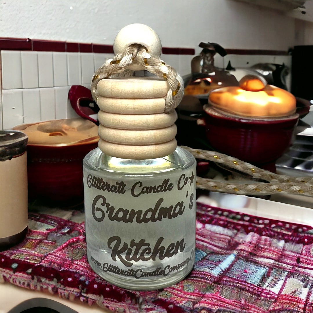 Grandma's Kitchen Scented Hanging Car Oil Diffuser Freshener - Etsy
