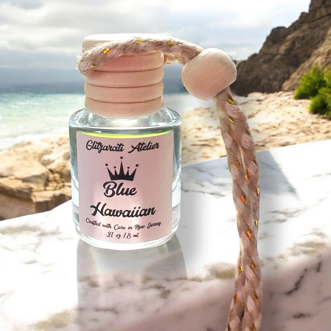 Blue Hawaiian Hanging Car Diffuser – Tropical Pineapple, Coconut ...