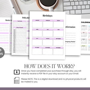 2024 Daily Planner Printable BUNDLE, 2024 Daily Planner Printable, A4 ...