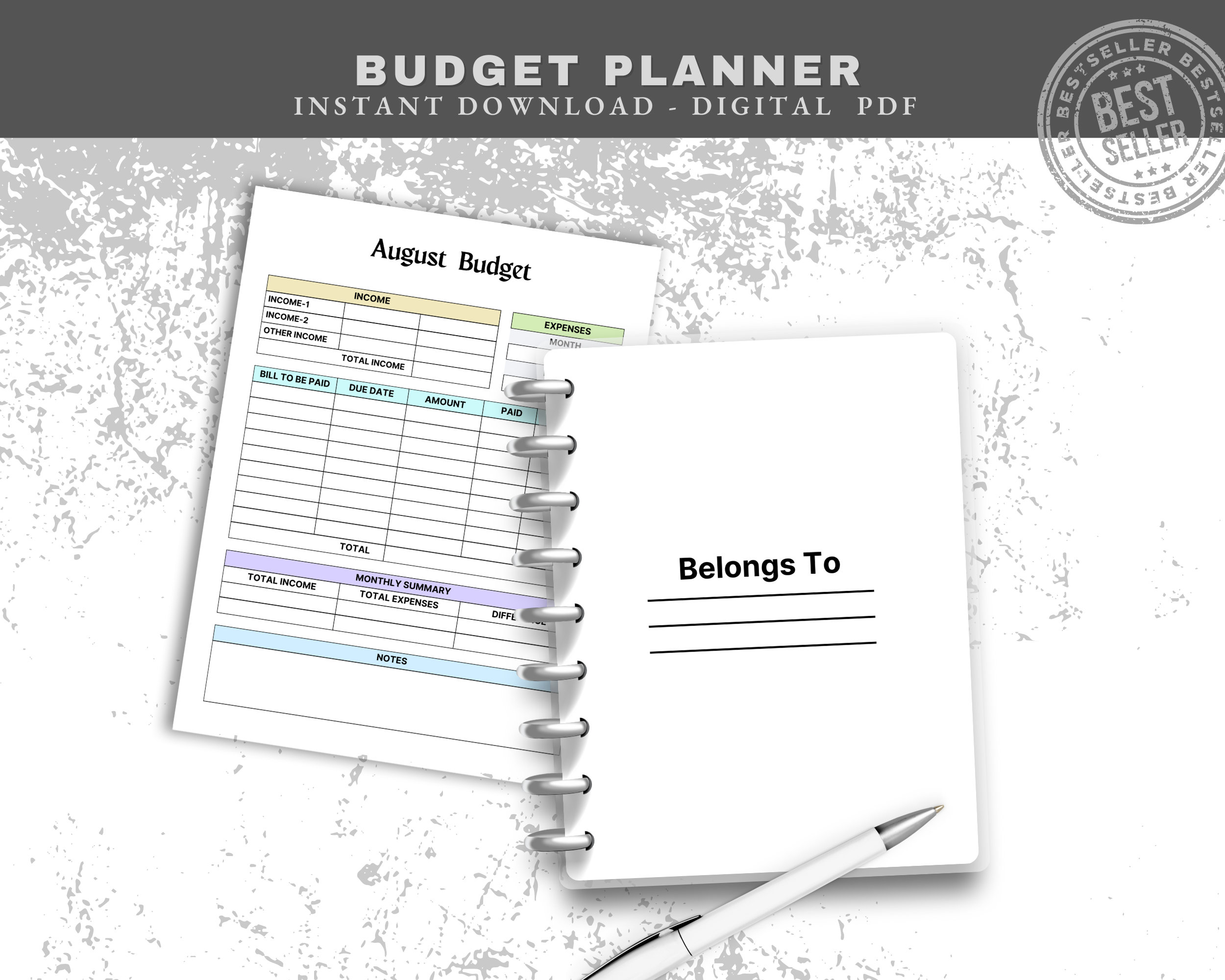 Budget Tracker, Budget Planner Printable, Finance Planner, Printable ...