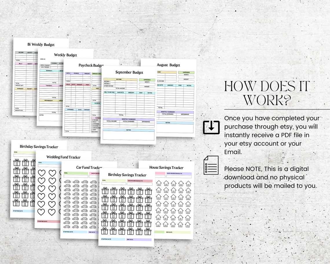 Budget Tracker, Budget Planner Printable, Finance Planner, Printable ...