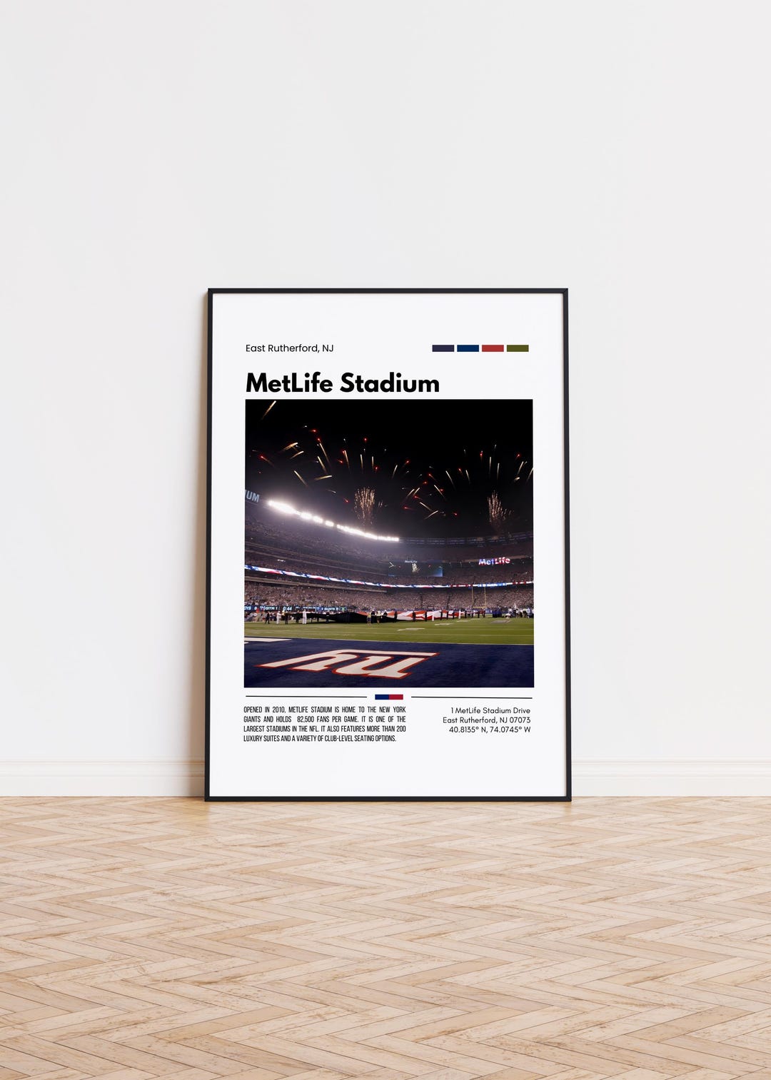 Metlife Stadium Poster | New York Giants | NFL Football | Sports Gift ...