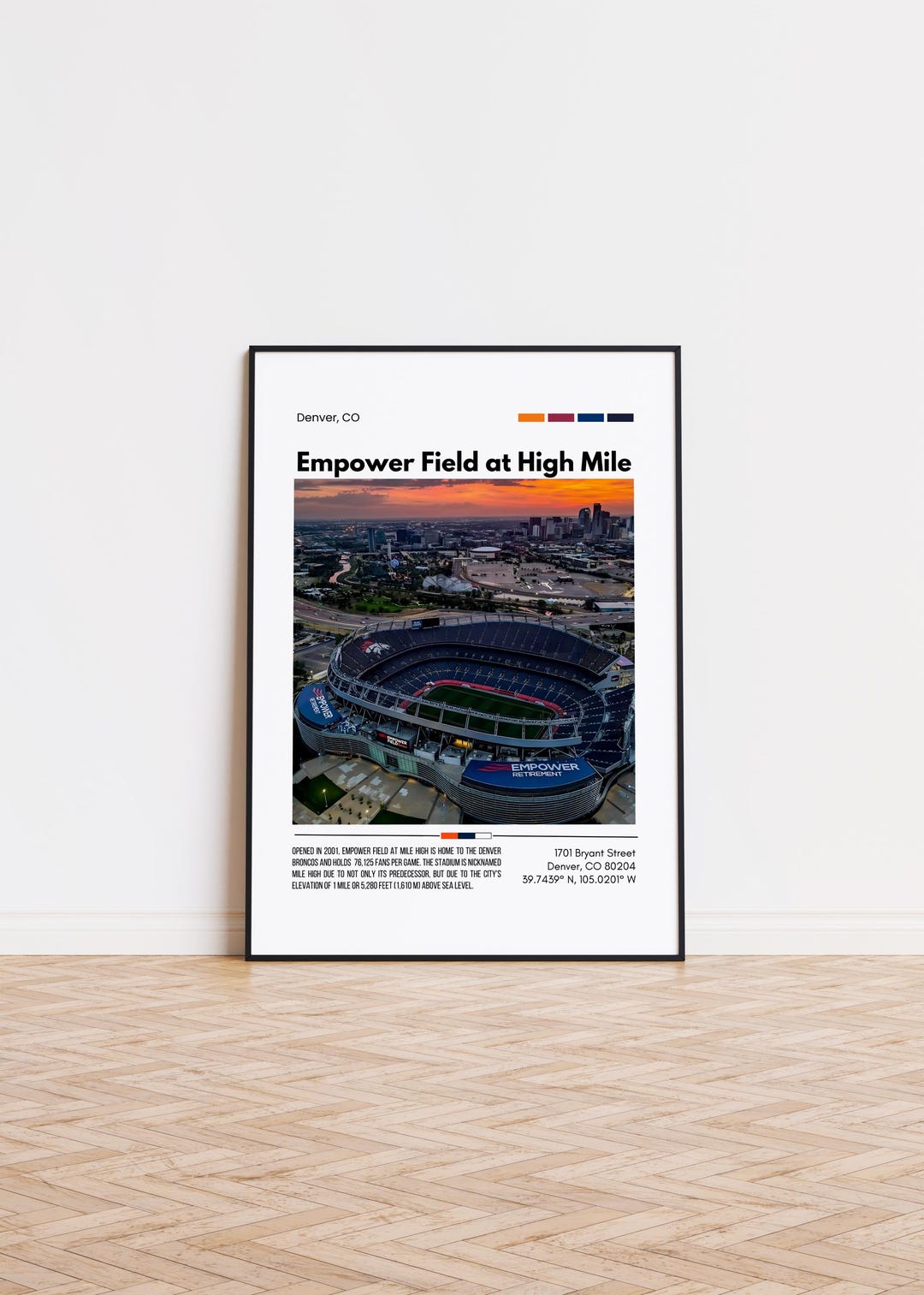 Empower Field at High Mile Poster | Denver Broncos | NFL Football ...