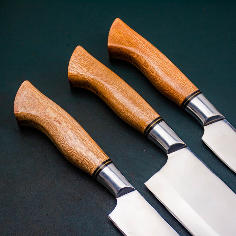 Beautiful Handmade Stainless Chef Set | Chef Knife | Kitchen Knife ...
