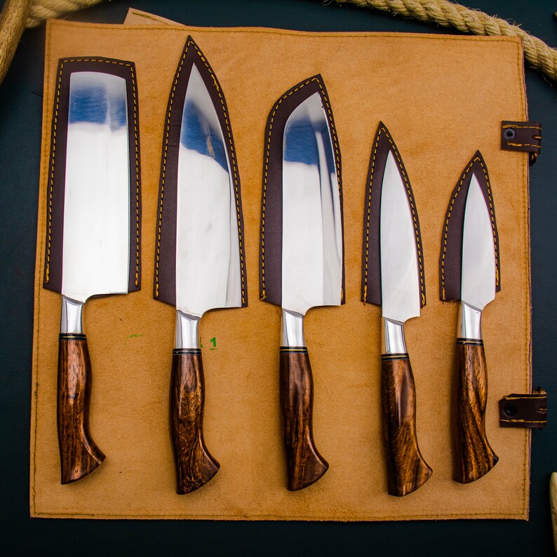 Beautiful Handmade Stainless Chef Set | Chef Knife | Kitchen Knife ...