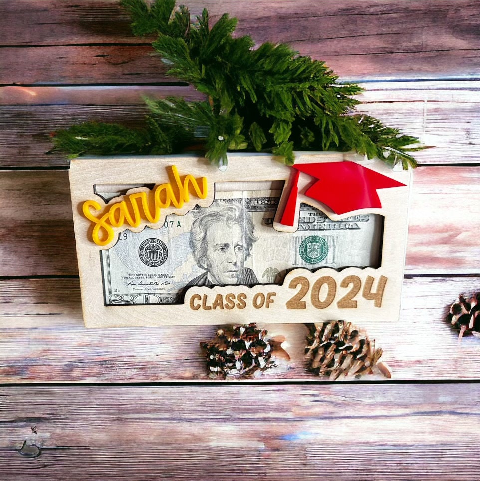 Personalized 2024 Graduation Money Card Holder Graduation Gift - Etsy