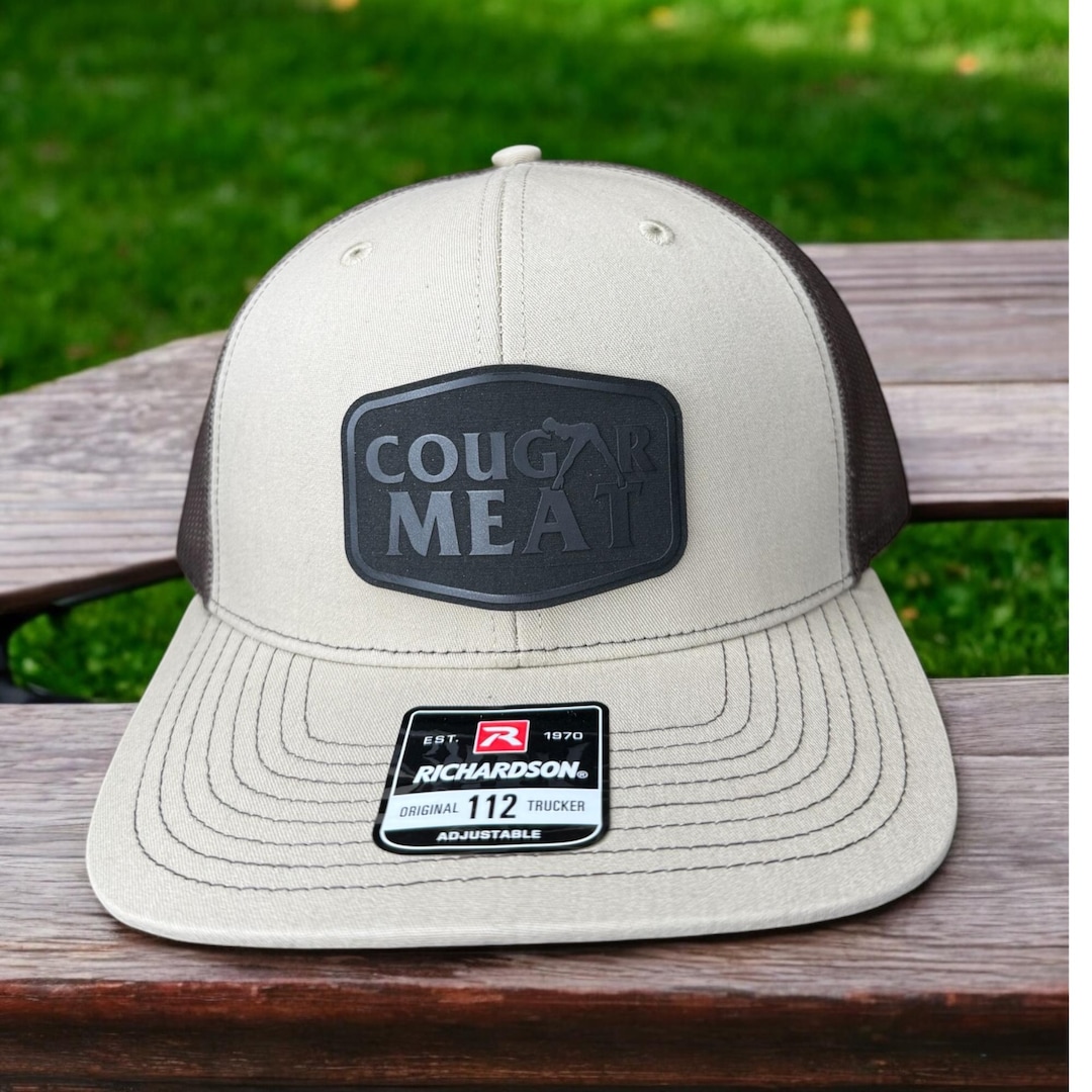 Cougar Meat Leather Patch Hat - Etsy