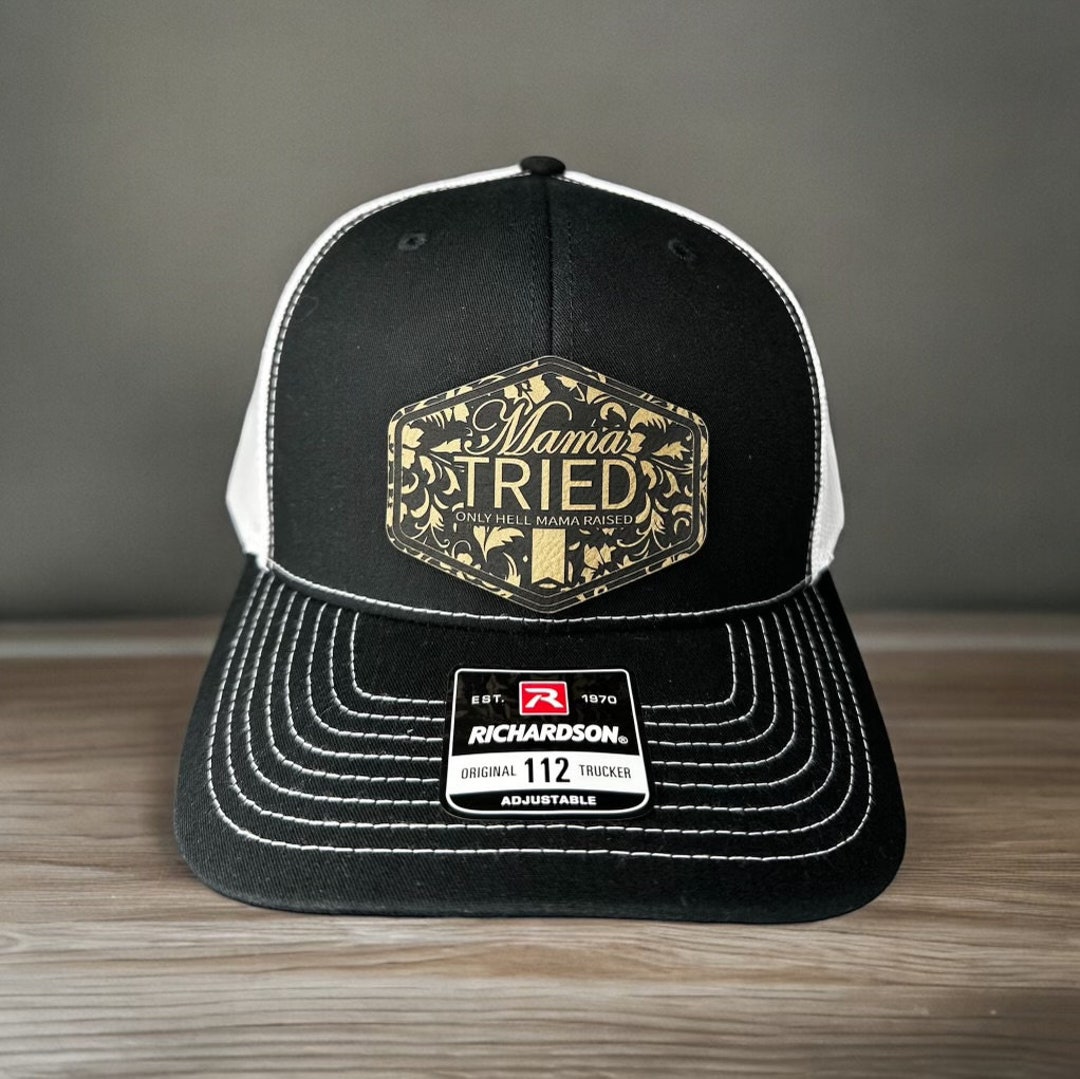 Mama Tried Leather Patch Hat - Etsy