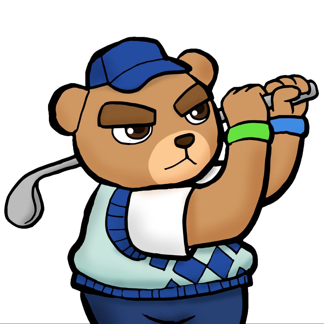 Bear Golf Emote for Twitch and Discord - Etsy