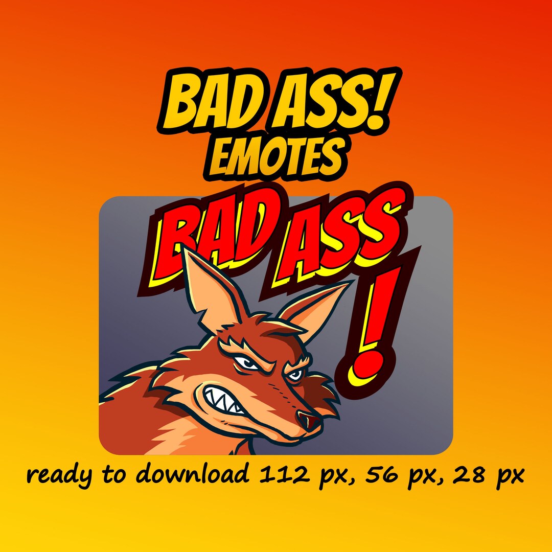 Brown Coyote BAD ASS! Emotes for Twitch and Discord | Unique Wild ...