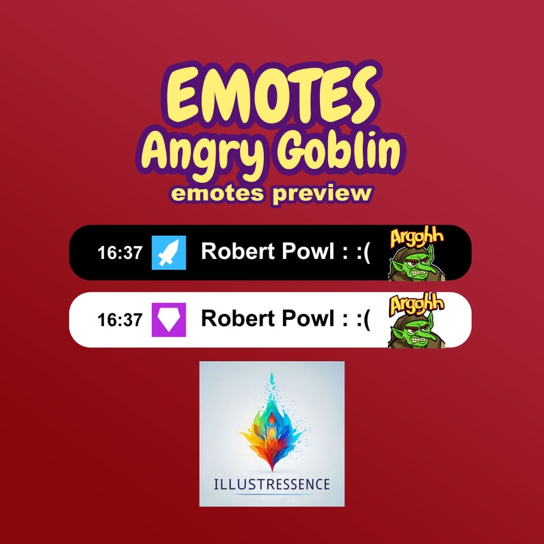 Angry Green Goblin Emote for Discord and Twitch Game's Emoji - Etsy