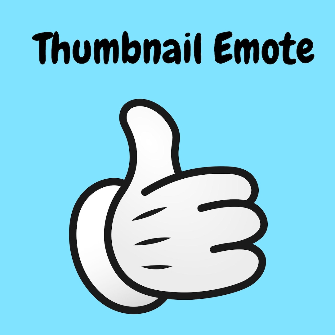 White Glove Thumbs up Emote for Discord and Twitch Streamers Fun Hand ...