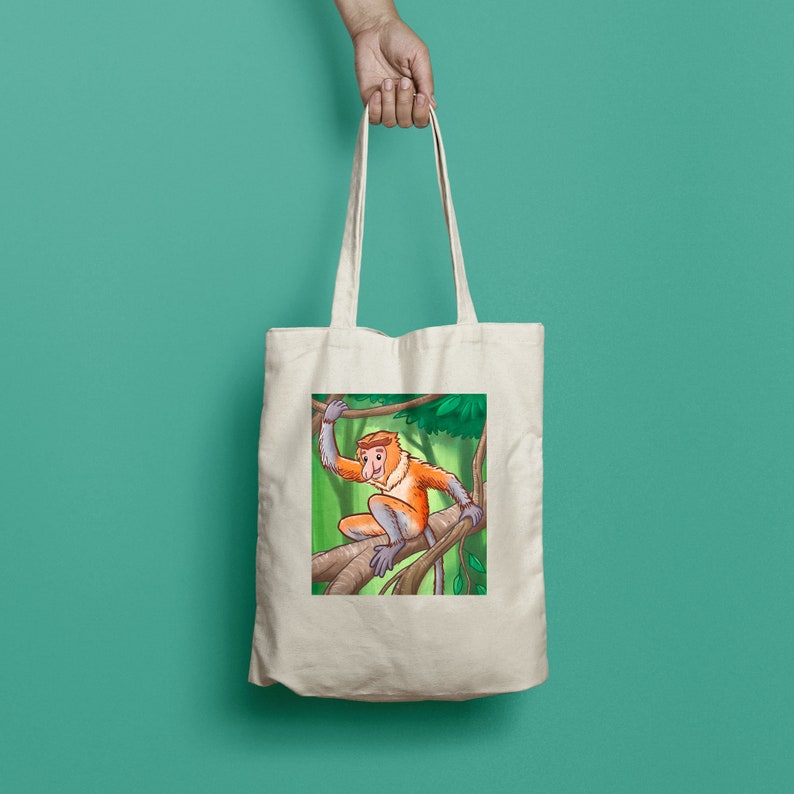 Borneo Beauty: Hand-drawn & Digitally Enhanced Bekantan Proboscis ...