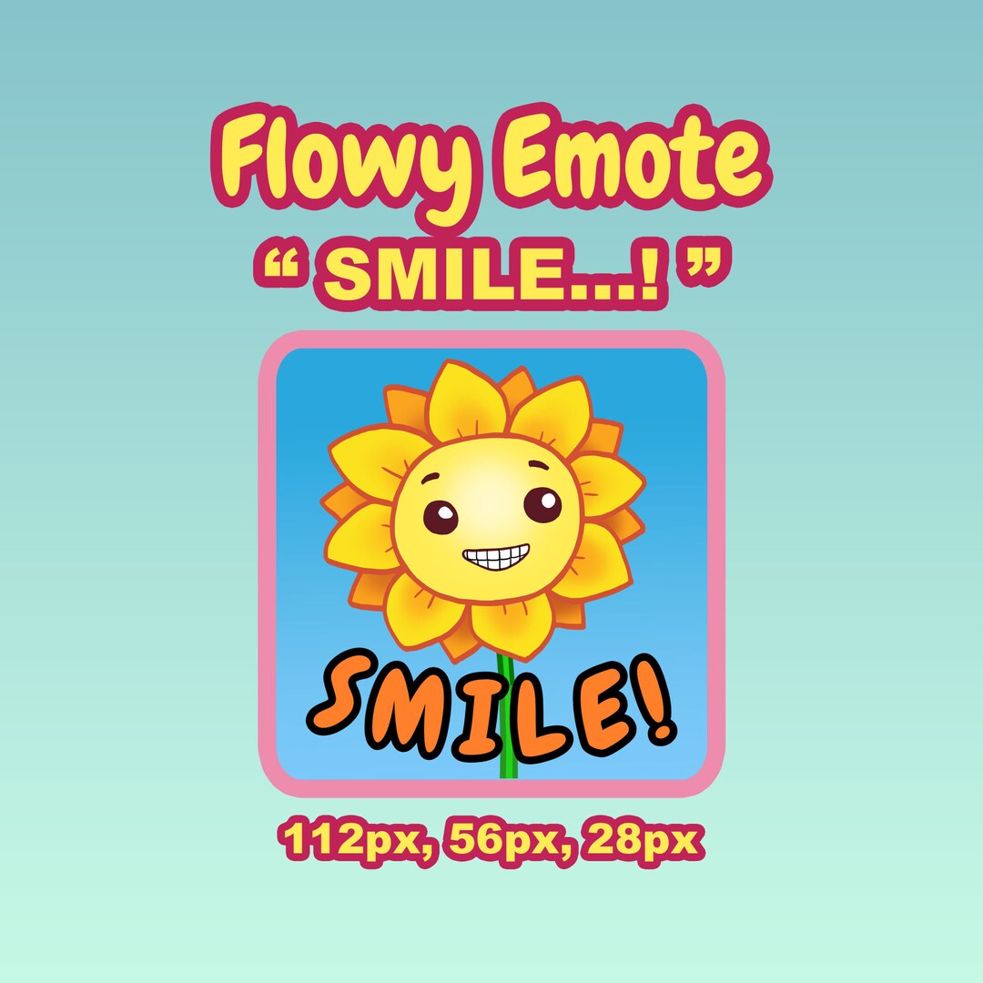 Sunflower Smile Emote - Digital Emotes Expression for Discord & Twitch ...