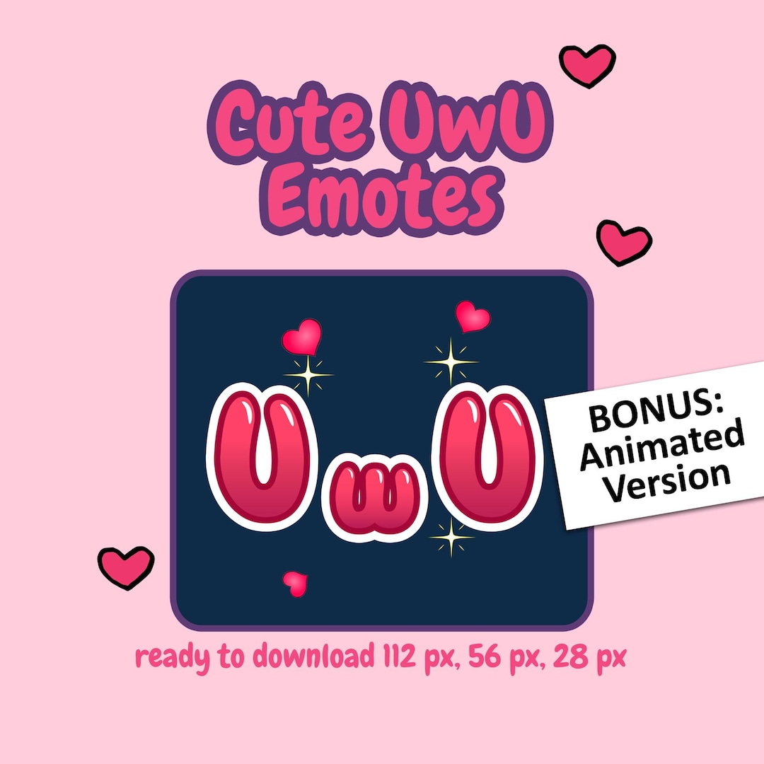 Animated Uwu Emote for Discord and Twitch – Cute Kawaii Text Emote for ...