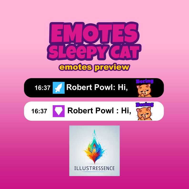 Digital Twitch & Discord Emote - Bored Orange Cat Yawning | Funny Chat ...