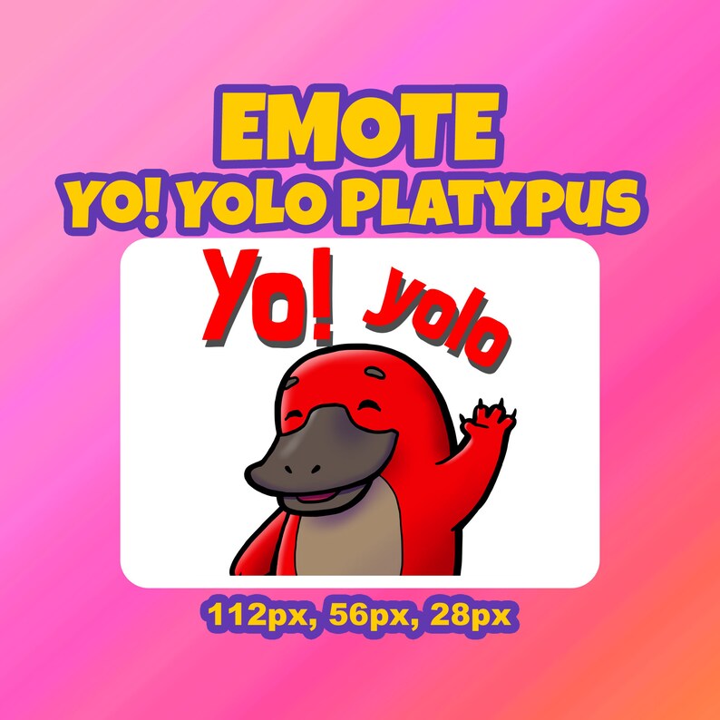 Yo Yolo Platypus Emote PNG for Twitch and Discord High-res Bonus Pack ...