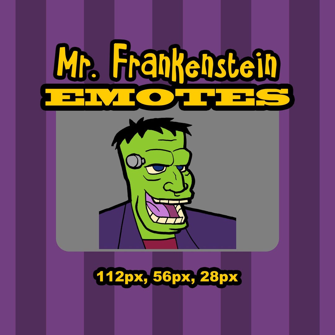 Cute Frankenstein Monster Laughing Emote | Halloween Twitch & Discord ...