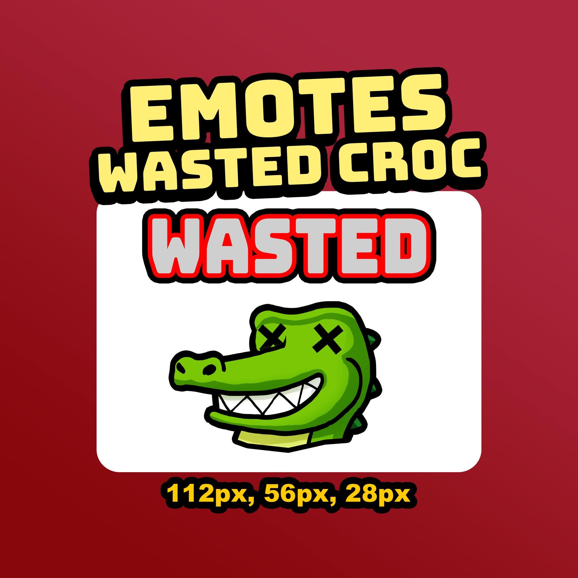 Wasted Croc Emote | Funny Cartoon Crocodile Emoji for Twitch & Discord ...