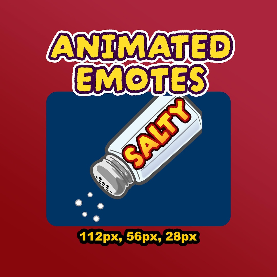 Salty Emote - Animated Salt Shaker Pouring for Twitch & Discord Emotes ...