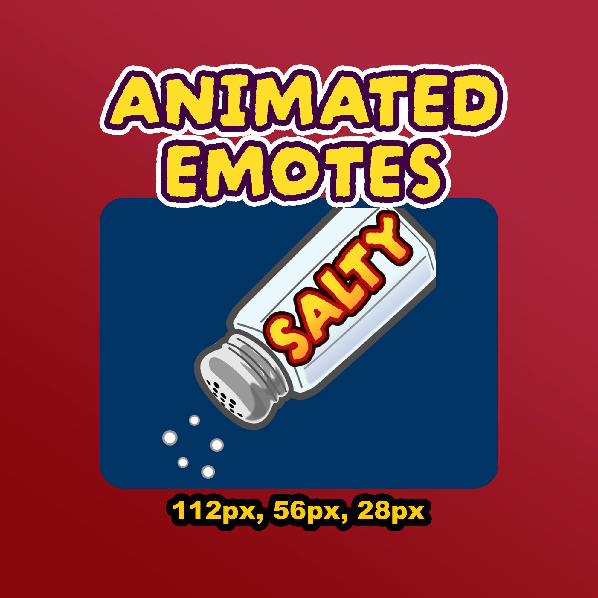 Salty Emote - Animated Salt Shaker Pouring for Twitch & Discord Emotes ...