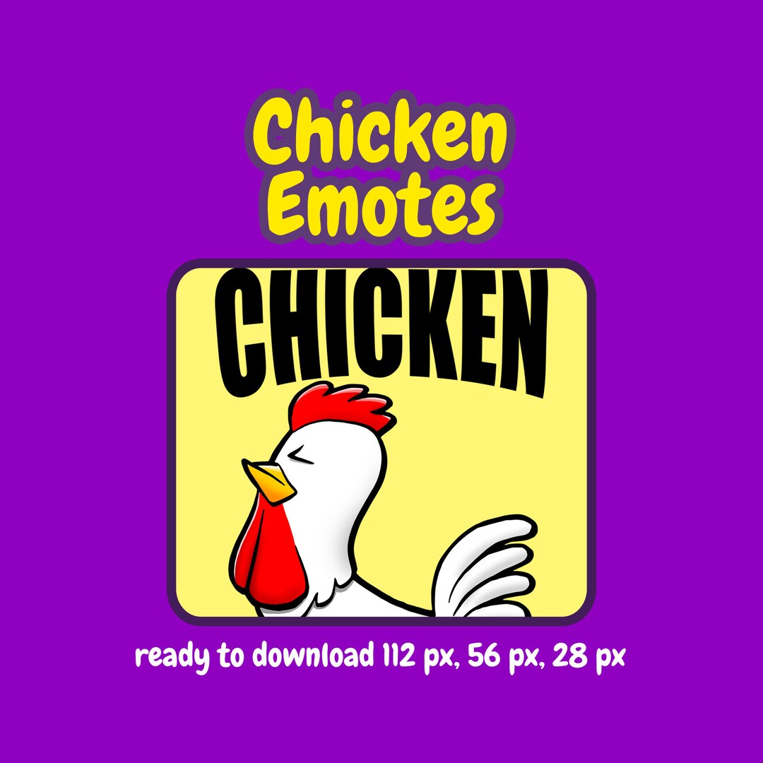 Sassy Lit Rooster Chicken Emote for Discord & Twitch Digital Cartoon ...