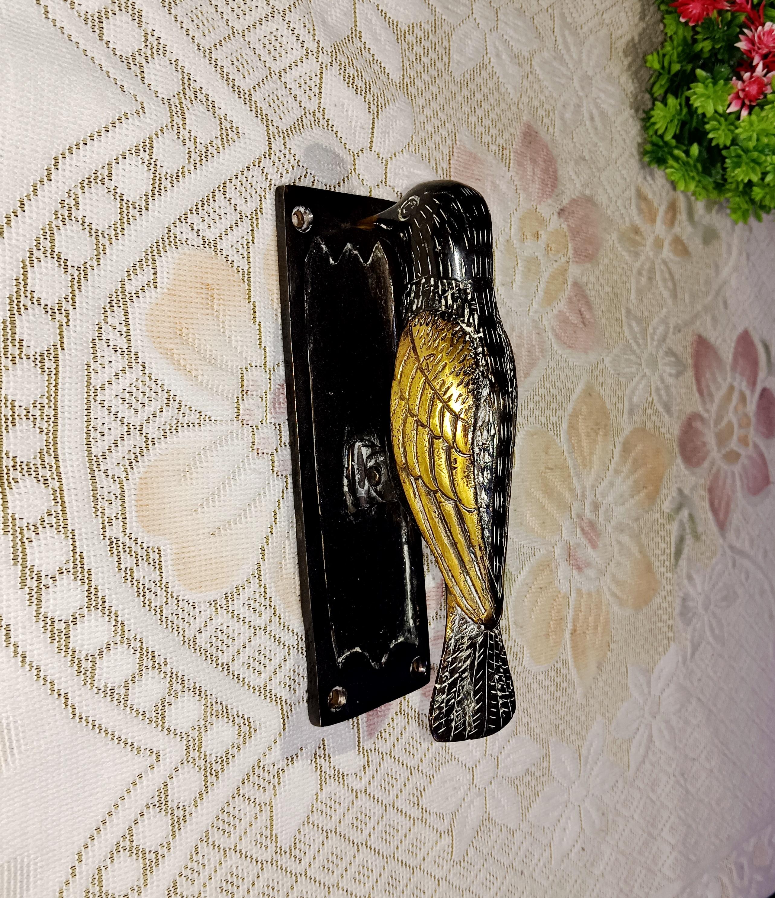 Woodpecker Themed Door Bell for Log Cabin Door Decor | Brass Canary ...