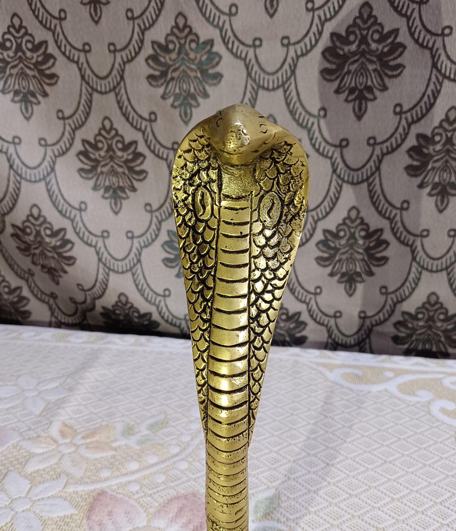 Brass Serpent Statue | Snake Sculpture for Corner Table Decorative ...