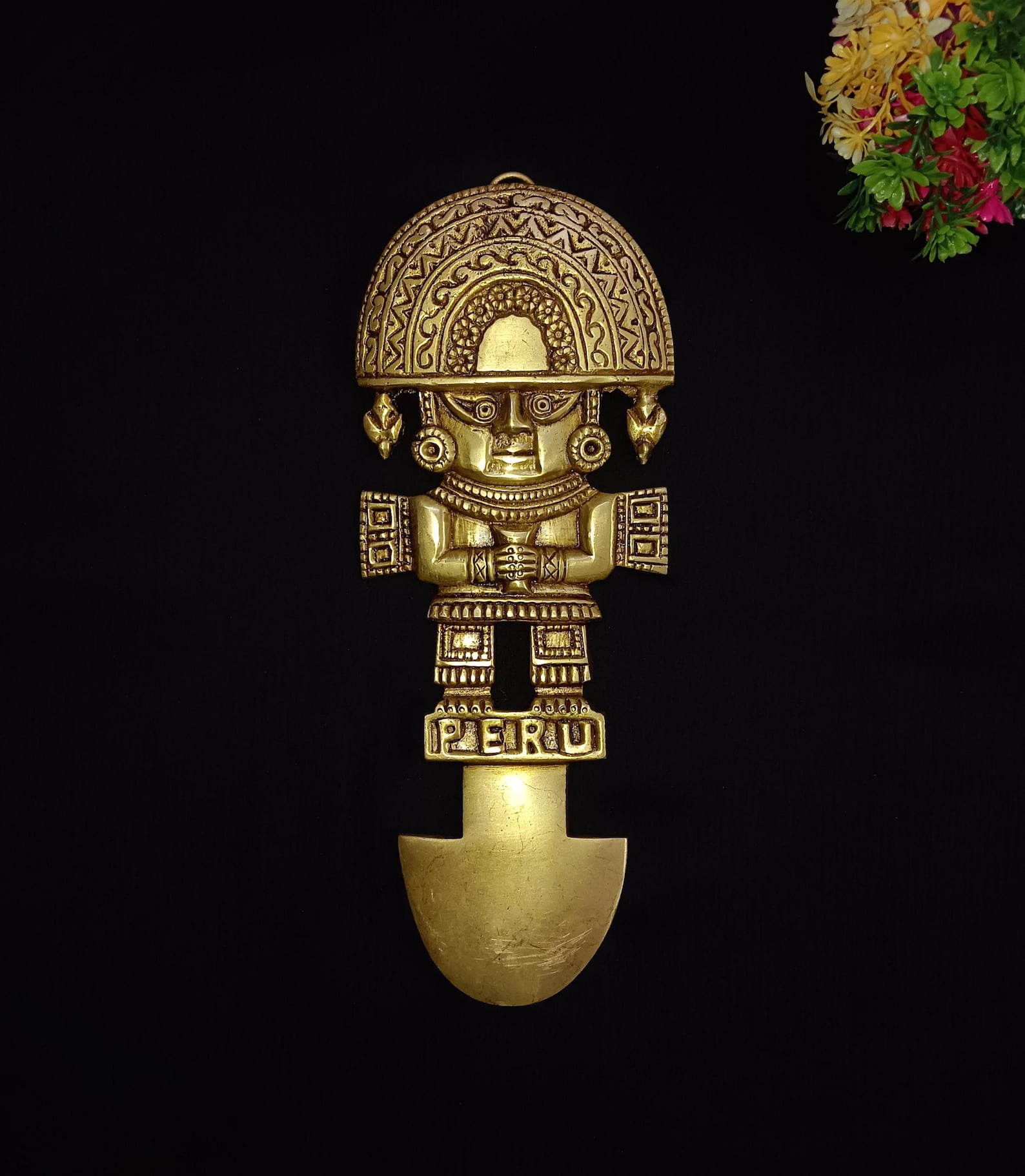 Peru Tumi Symbols Wall Hanging Brass Traditional Deity Wall Art ...